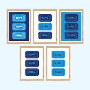 Kappa Kappa Gamma Digital Print Wall Decor Ticket Poster - Etsy