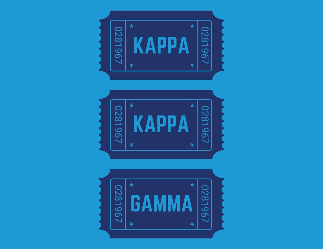 Kappa Kappa Gamma Digital Print Wall Decor Ticket Poster - Etsy