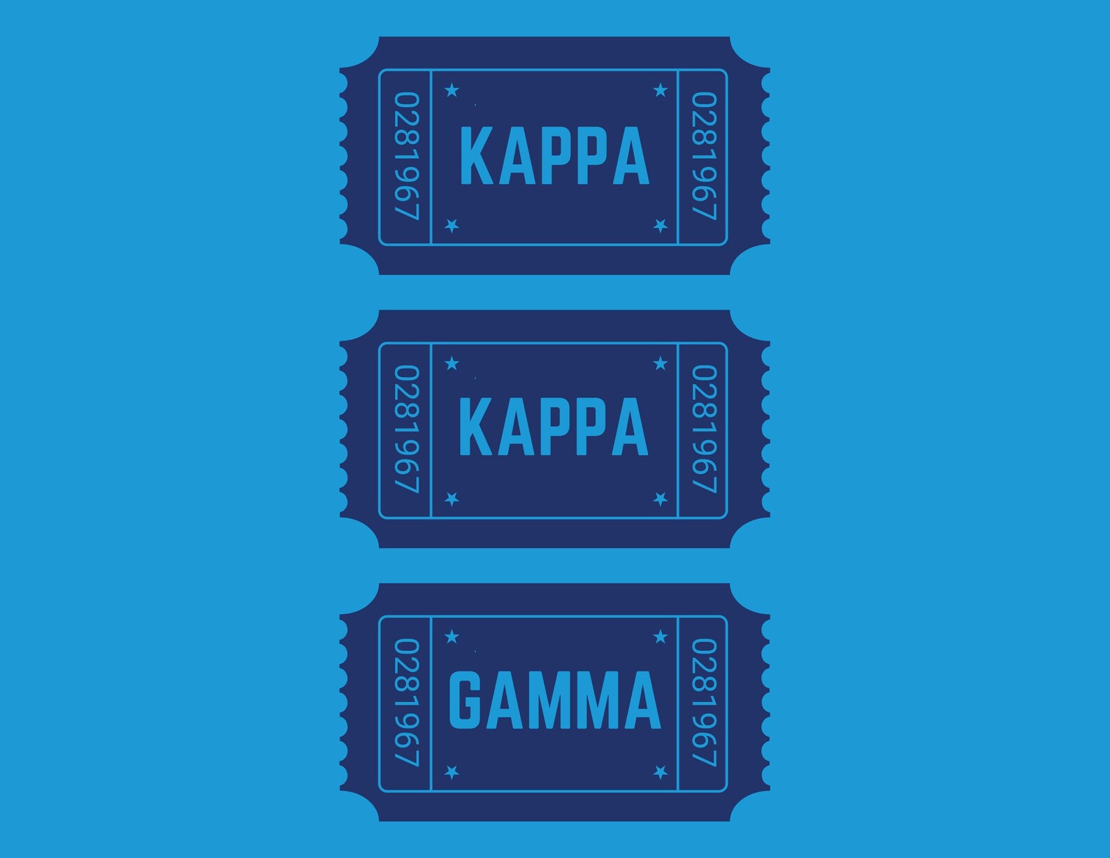 Kappa Kappa Gamma Digital Print Wall Decor Ticket Poster - Etsy