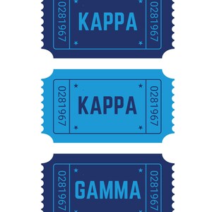 Kappa Kappa Gamma Digital Print Wall Decor Ticket Poster - Etsy