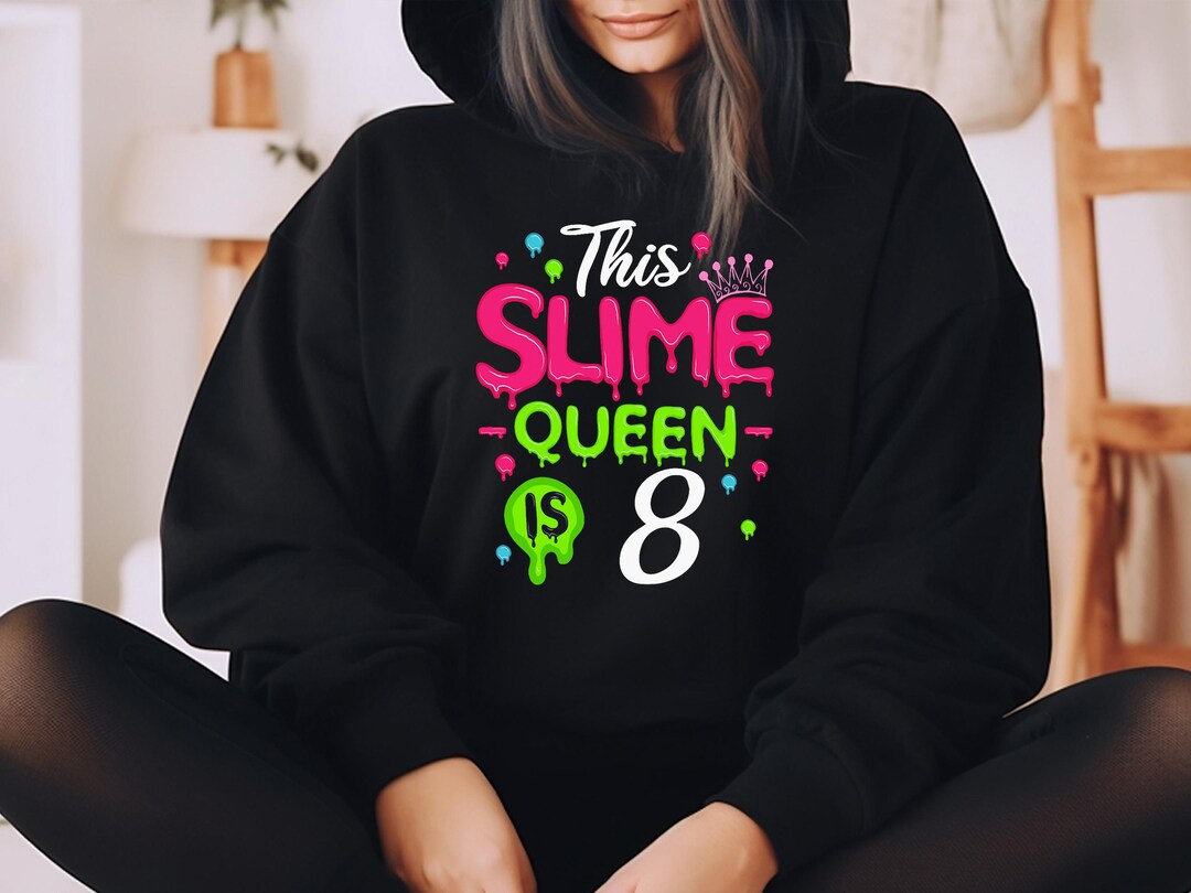 This Slime Queen is 8 Slime Queen for Girls 8 Slime Birthday T-shirt ...
