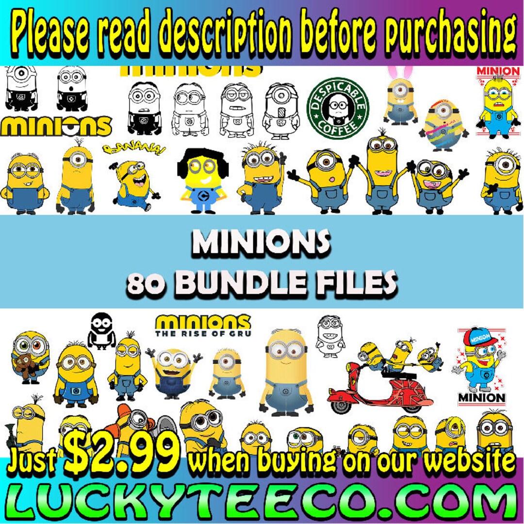 80 Despicable Me Minions Bundle Svg, Minion Svg, Minion Kelvin Svg ...