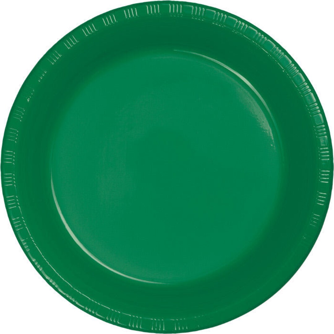 Emerald Green Plastic Banquet Plates 20/pkg - Etsy