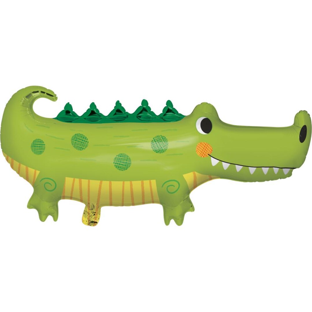 Bulk Pack of 2 Alligator Party Metallic Balloons Alligator - Etsy