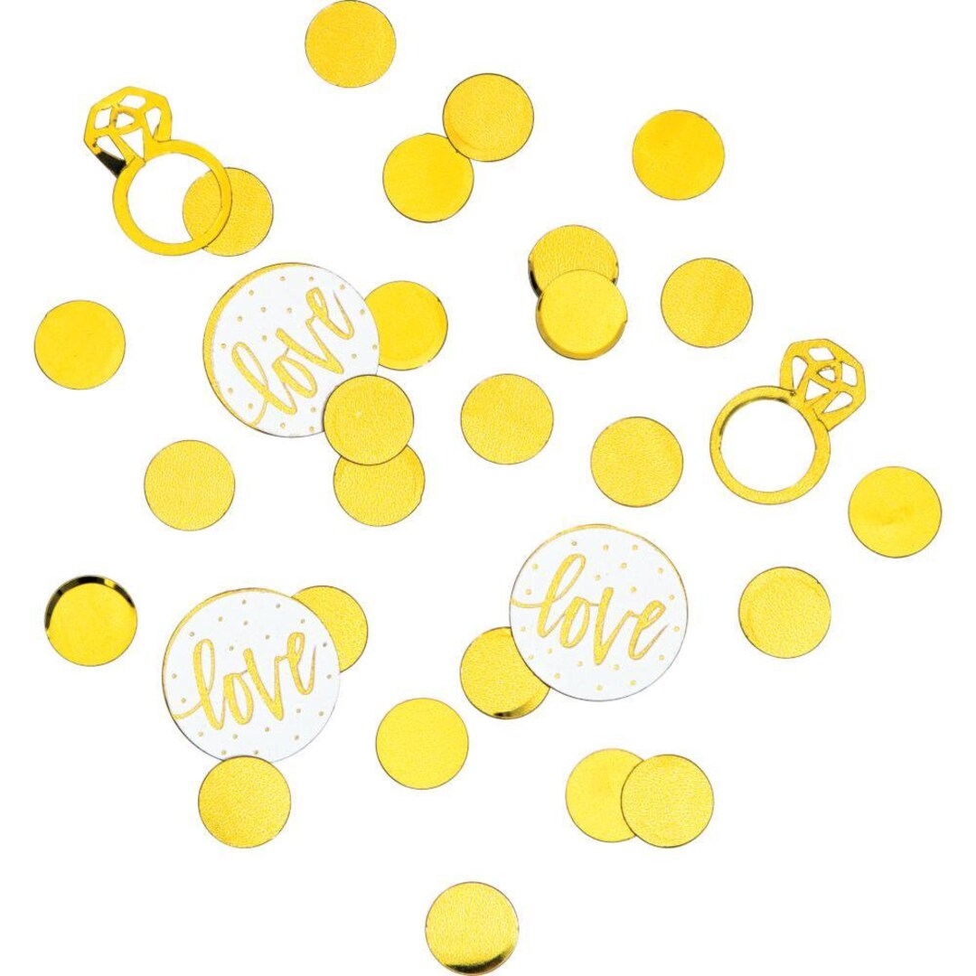 White and Gold Wedding Confetti White and Gold White and Gold ...