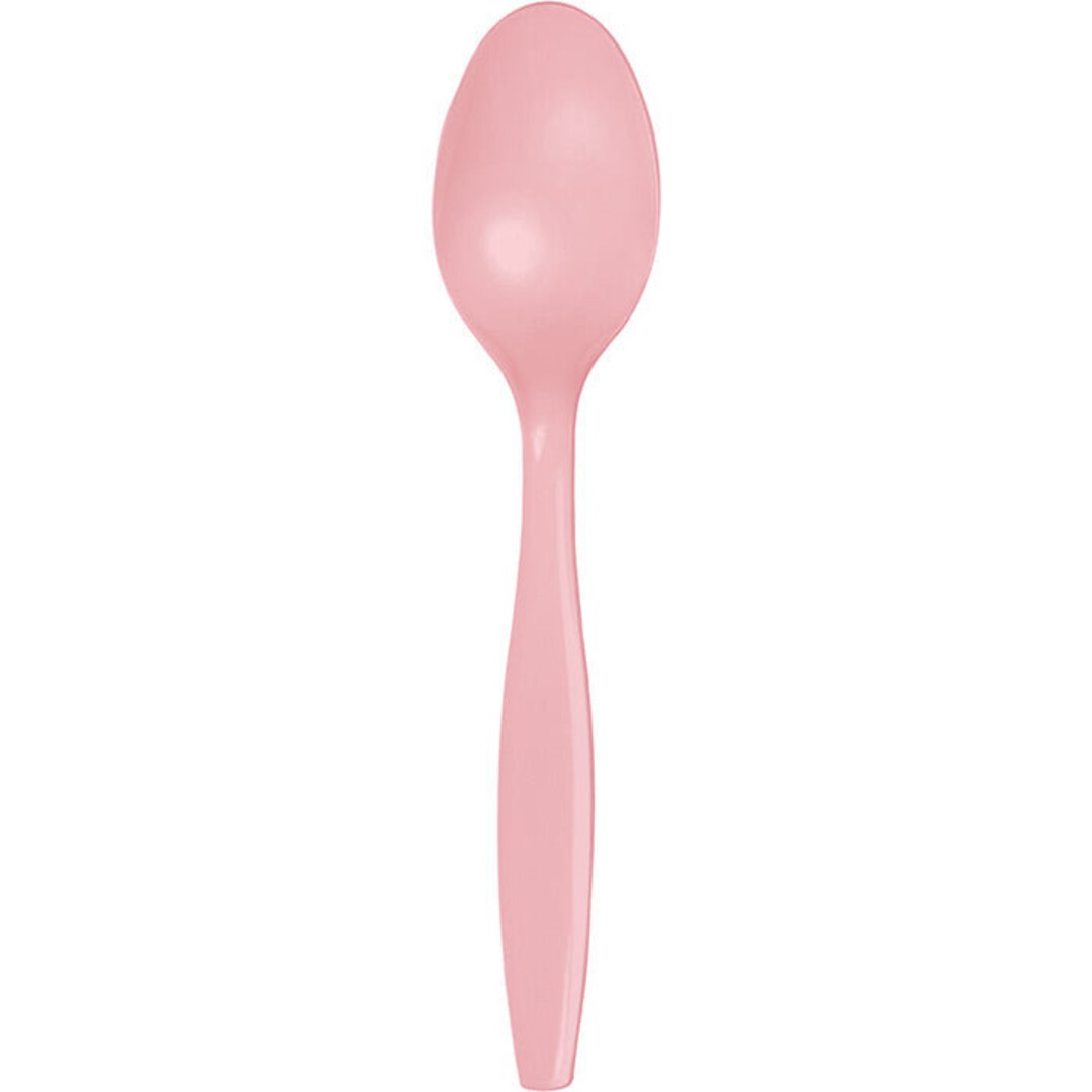 Classic Pink Plastic Spoons, 50 Ct - Etsy