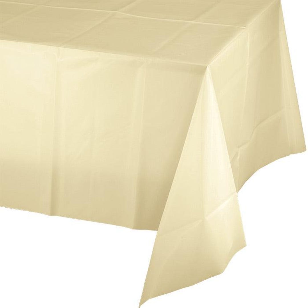 Bulk Pack of 2 Ivory Tablecovers Plastic 54 X 108 - Etsy