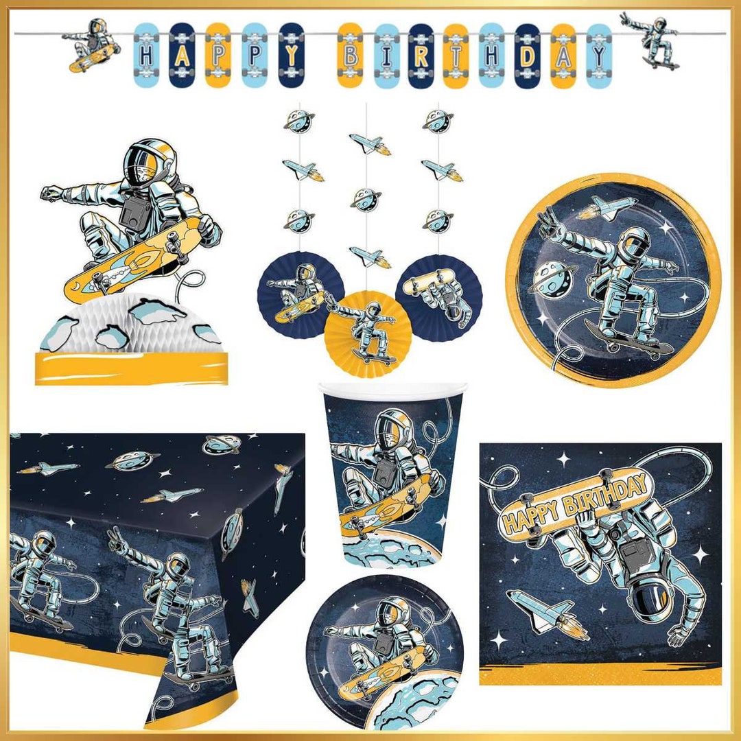 Space Skater Birthday Kit for 8 46 Total Items Kids Birthday Space ...