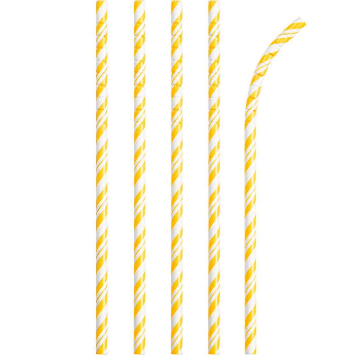 School Bus Yellow Striped Paper Straws, 24 Ct - Etsy