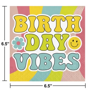 Flower Power 46 Piece Birthday Party Kit for 8 Groovy Birthday ...