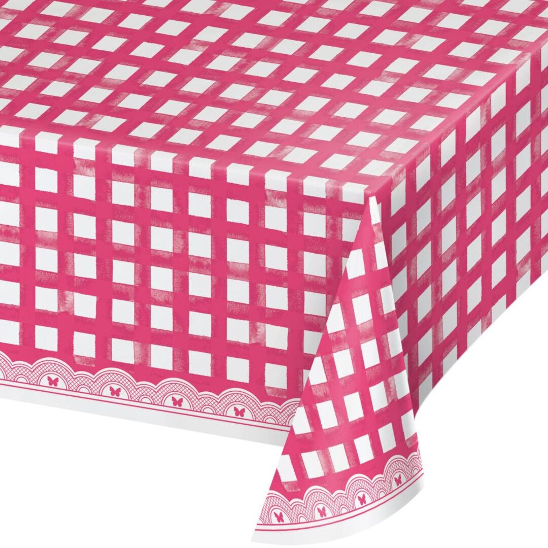 Dolly Parton Pink Gingham Paper Table Cover 1/pkg - Etsy