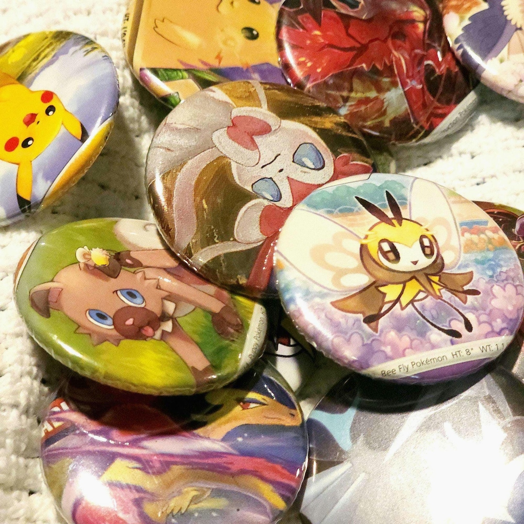1.5 Inch Pokemon Card Button Pins - Etsy