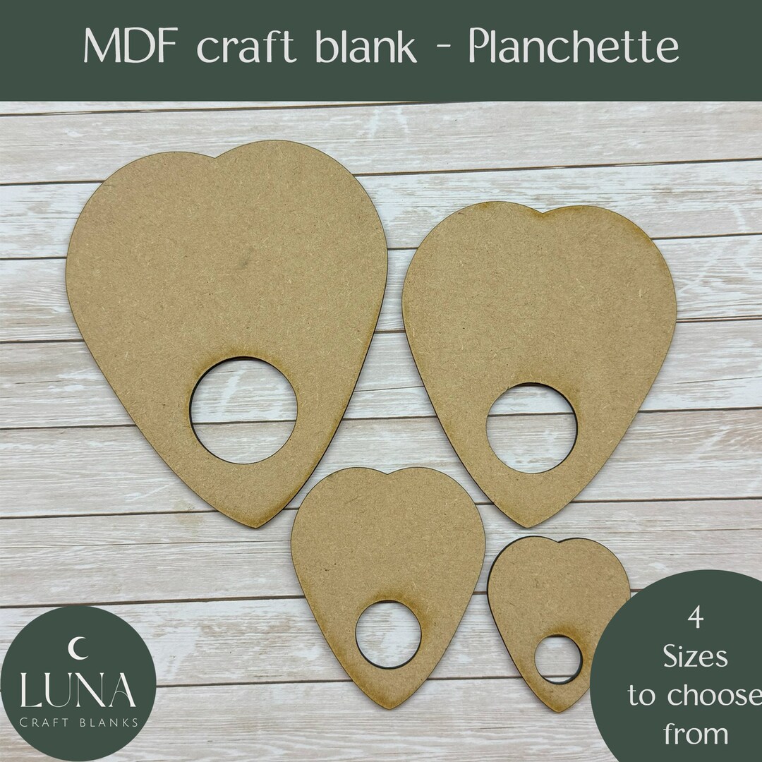 MDF Wooden Planchette Ouija, Wiccan Pagan Gothic Halloween Laser Cut ...