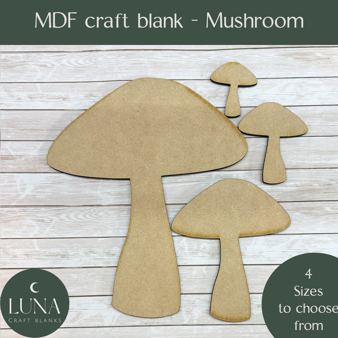 MDF Mushroom Shapes, Craft Blanks to Paint, Mixed Media Wooden Blanks ...