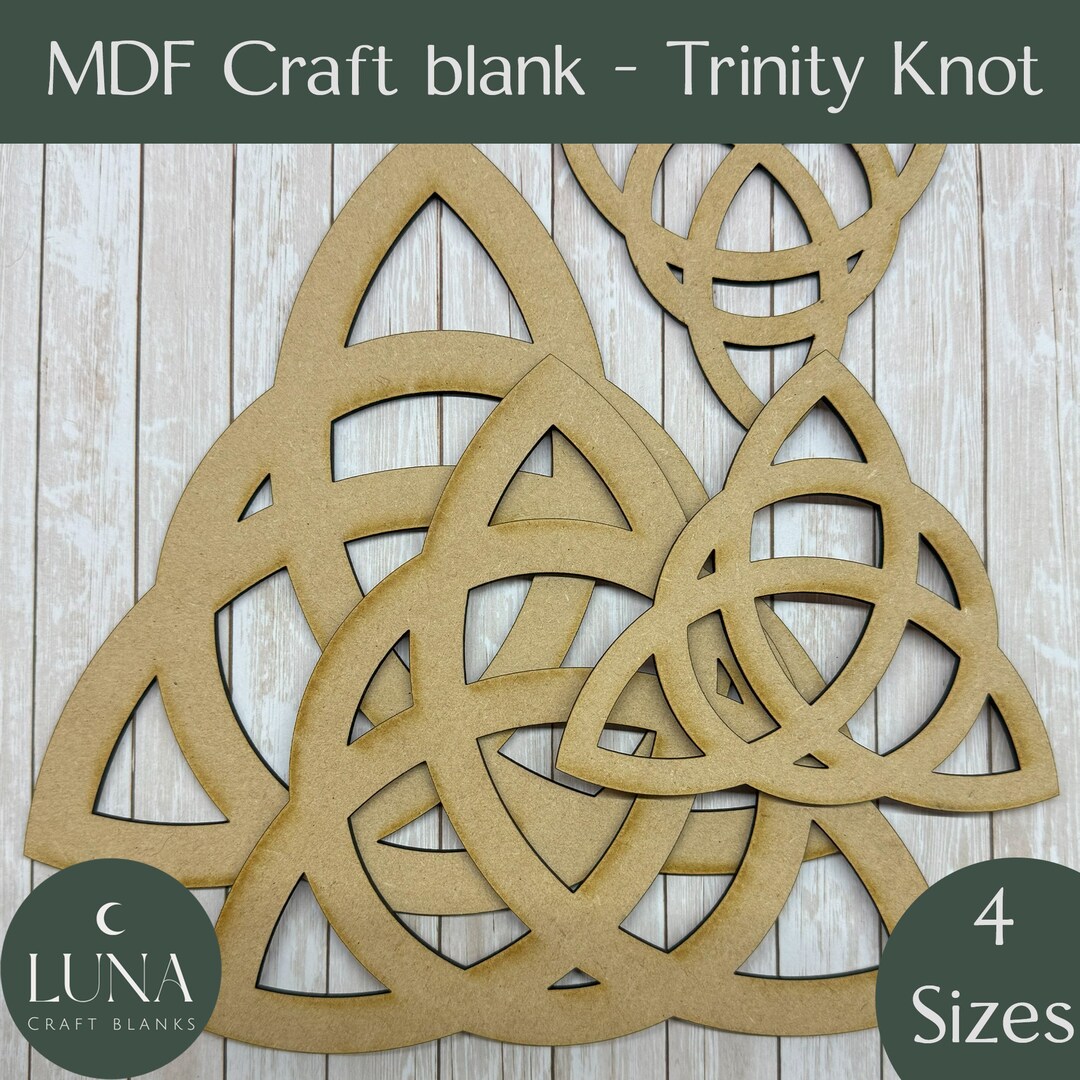 MDF Gothic Trinity Knot, Pentagram Shape, Celtic Knot Craft Blanks to ...