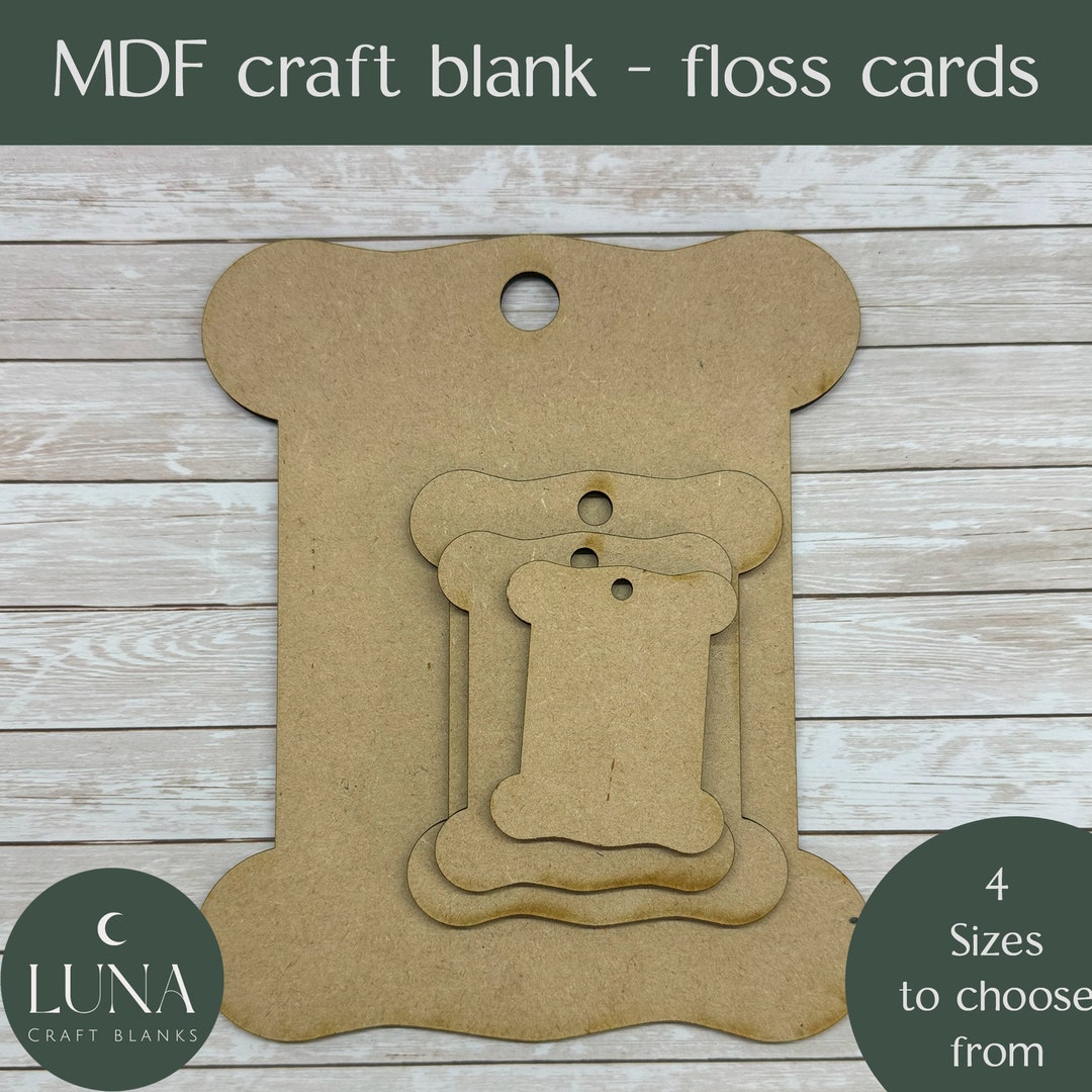 MDF Floss Card Shapes, Craft Blanks to Paint, Mixed Media Wooden Blanks ...