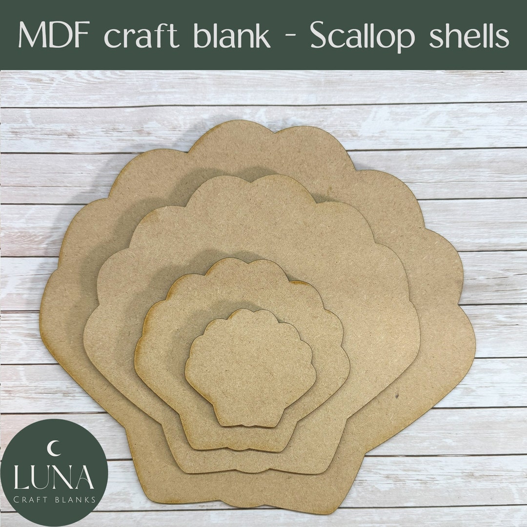 MDF Seashell Shapes, Craft Blanks to Paint, Mixed Media Wooden Blanks ...