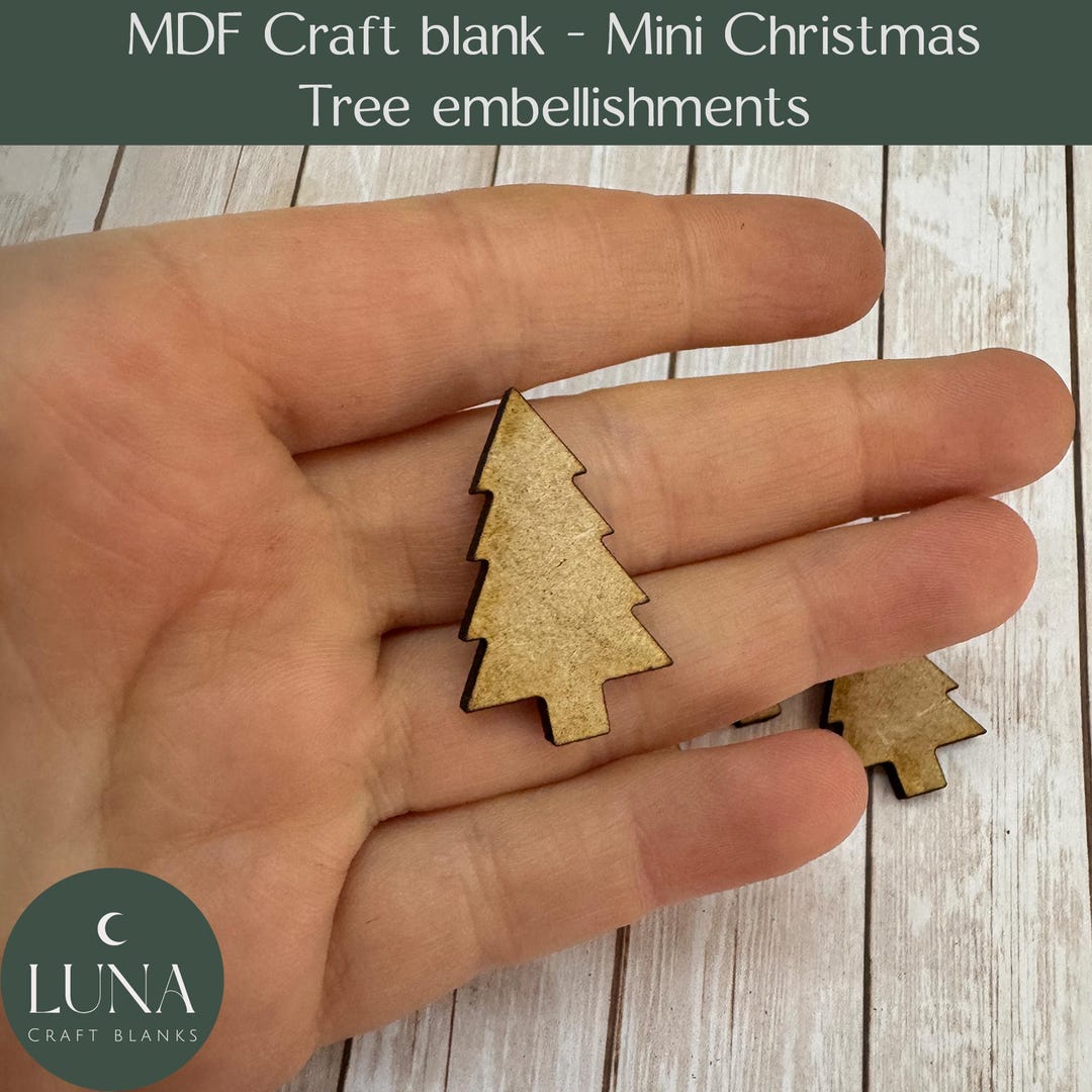 Mini MDF Tree Christmas Tree Shapes, Craft Shape to Paint, Mixed Media ...