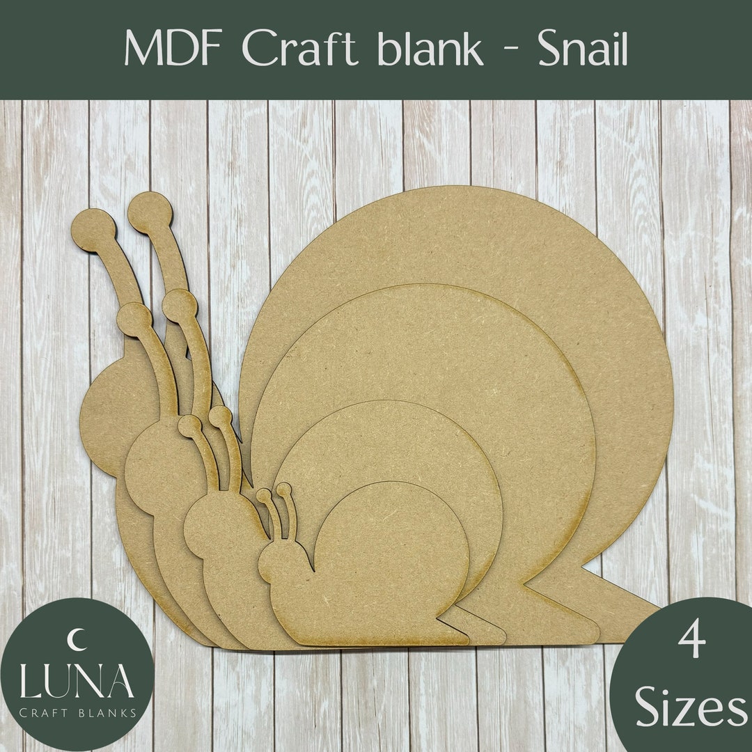 MDF Snail Shapes, Craft Blanks to Paint, Mixed Media Wooden Blanks 3mm ...