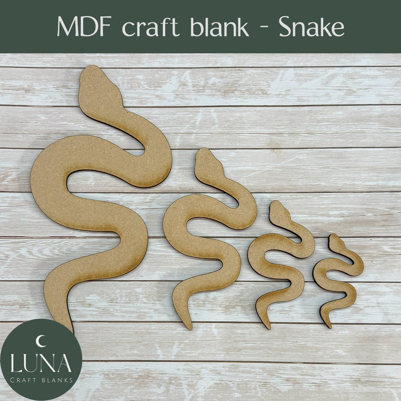 MDF Snake Shapes, Craft Blanks to Paint, Mixed Media Wooden Blanks 3mm ...