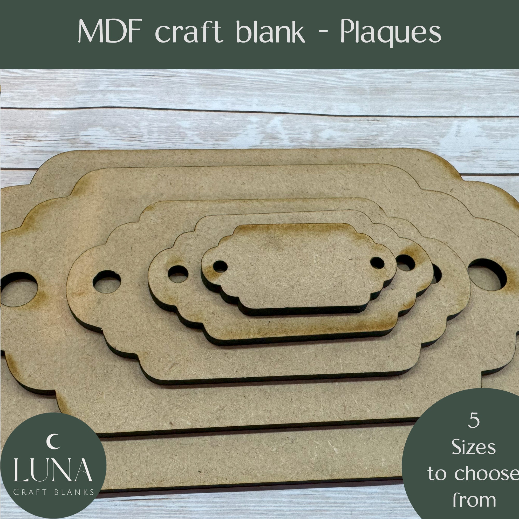 MDF Plaque Shapes, Craft Blanks to Paint, Mixed Media Wooden Blanks 3mm ...