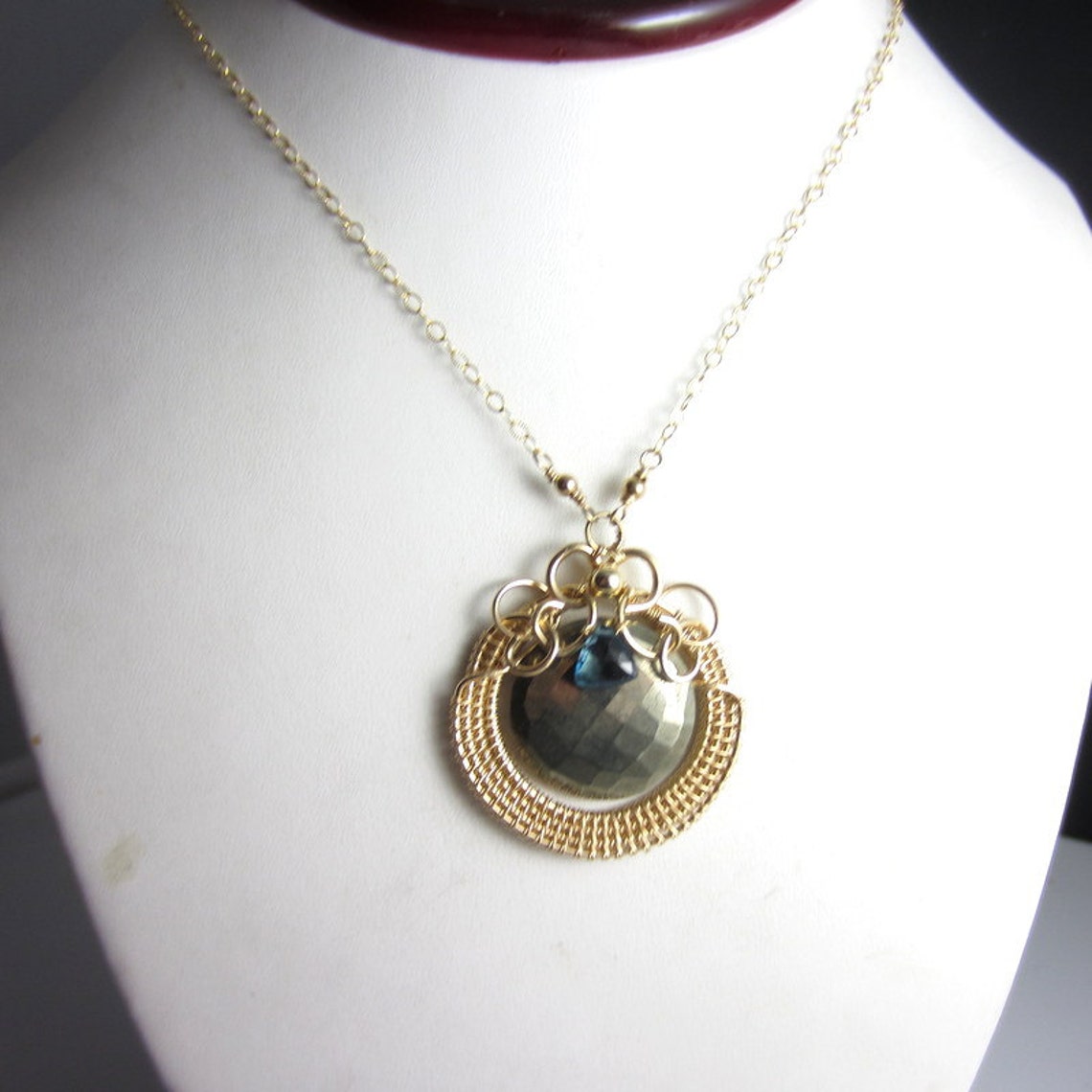 Precious Relic Necklace Pyrite Coin Briolette With London - Etsy