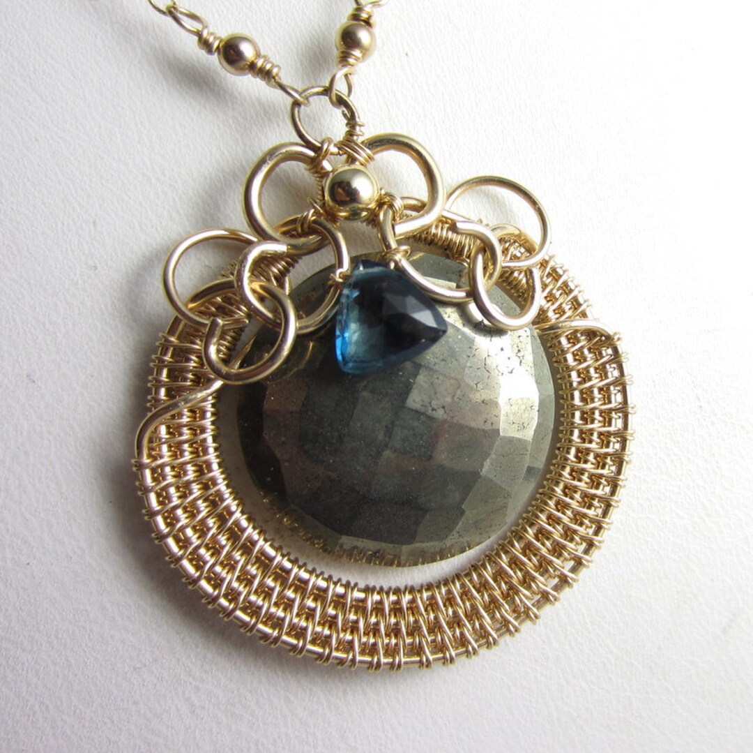 Precious Relic Necklace Pyrite Coin Briolette With London - Etsy