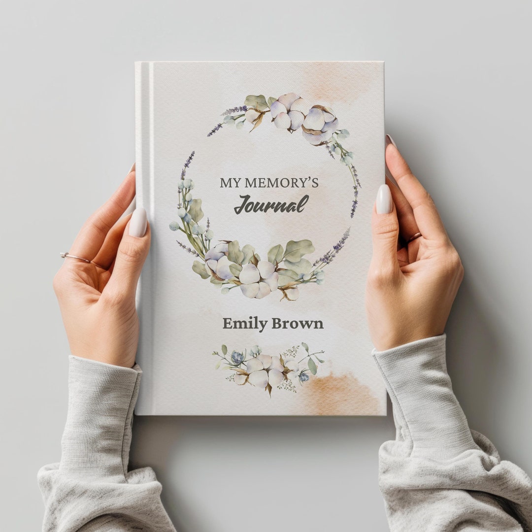 Personalized Flower Journal Logbook Notebook Diary Daybook Ledger ...