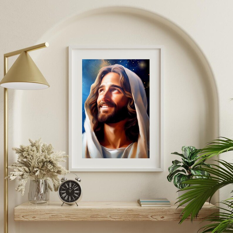 Jesus Christ Oil Painting Portrait, Christian Wall Art (digital ...