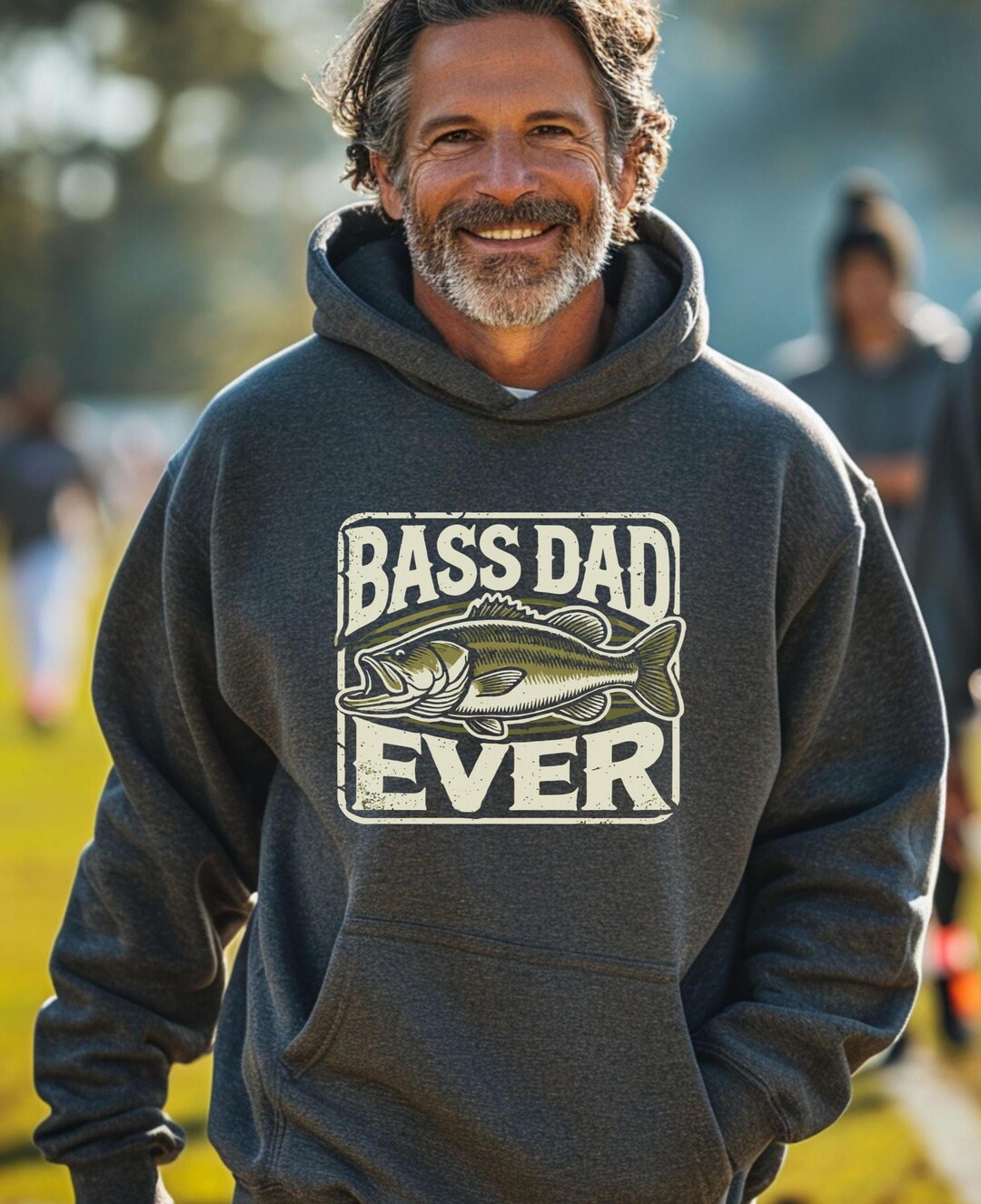 Bass Dad Ever Hoodie: Fisherman Gift for Outdoorsy Dads - Etsy
