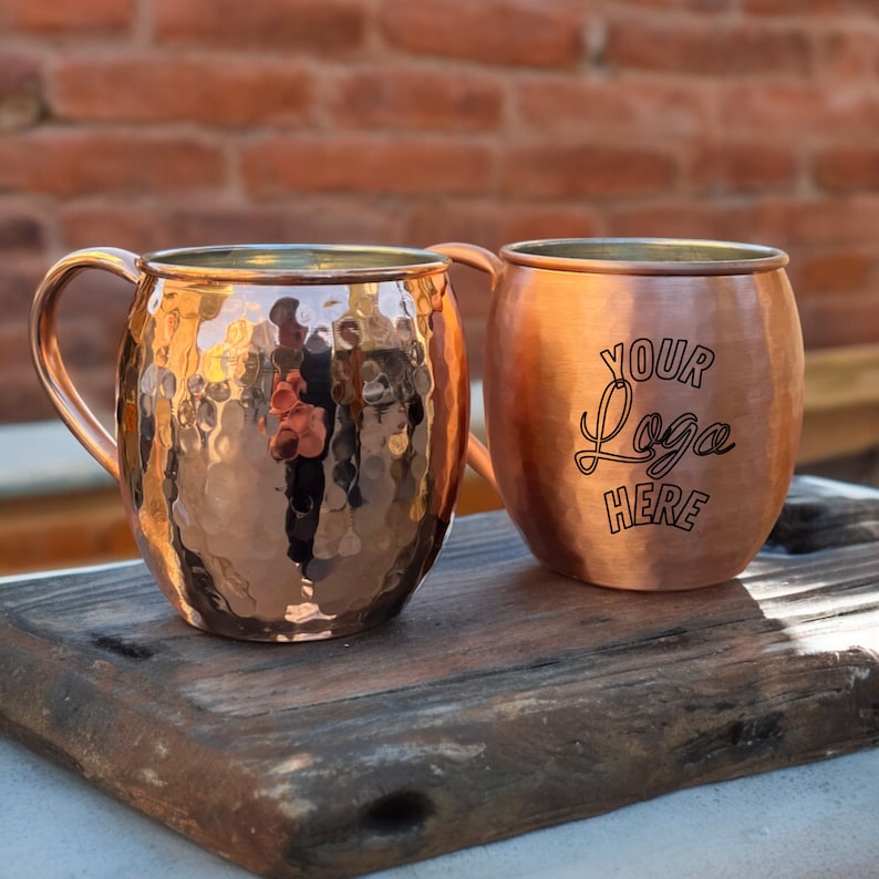 Personalized Handmade Forged Pure Copper Cup, 2 Pcs 500ml Beer Copper ...