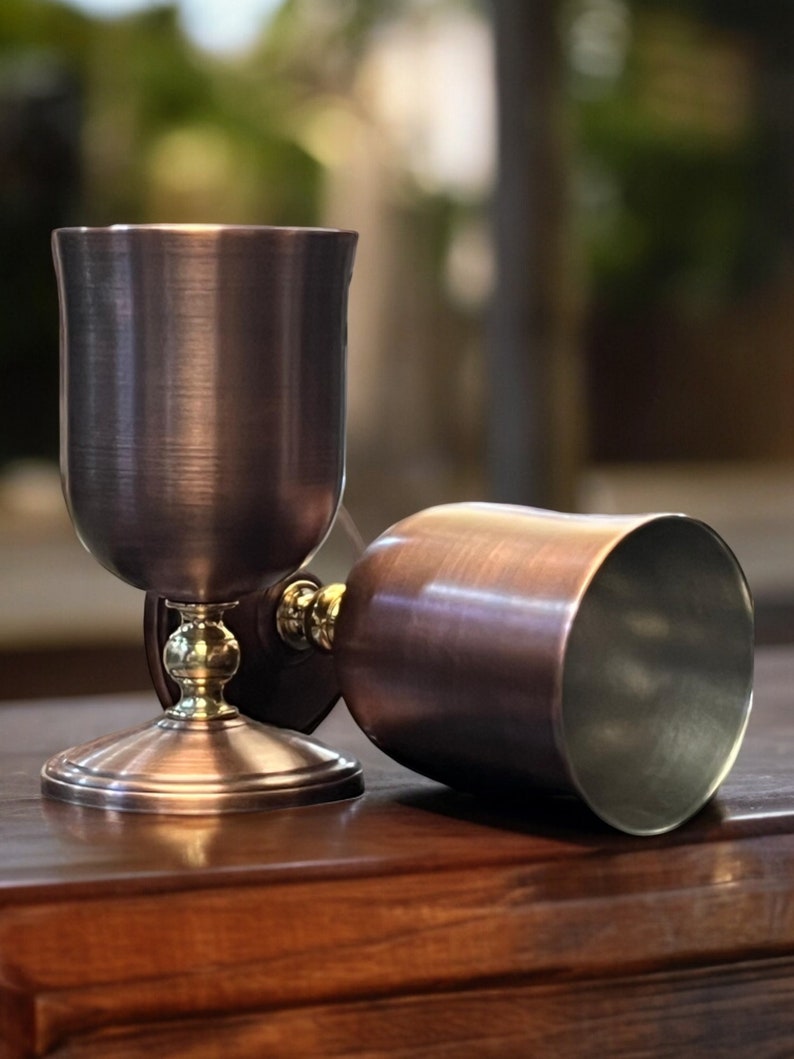 Custom No Handle Wine Mug, Hammered Pure Copper Cup, Handmade Copper ...