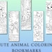Cute Animal Bookmarks, 15 Coloring Bookmarks, Children's Coloring ...