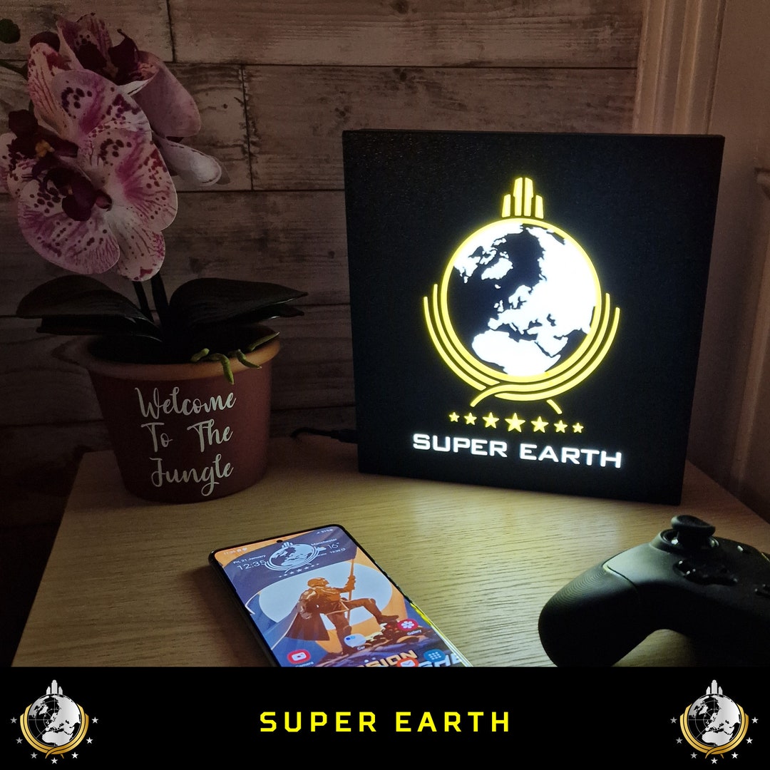 Helldivers 2 Super Earth Lightbox With Interchangeable Front Panel - Etsy