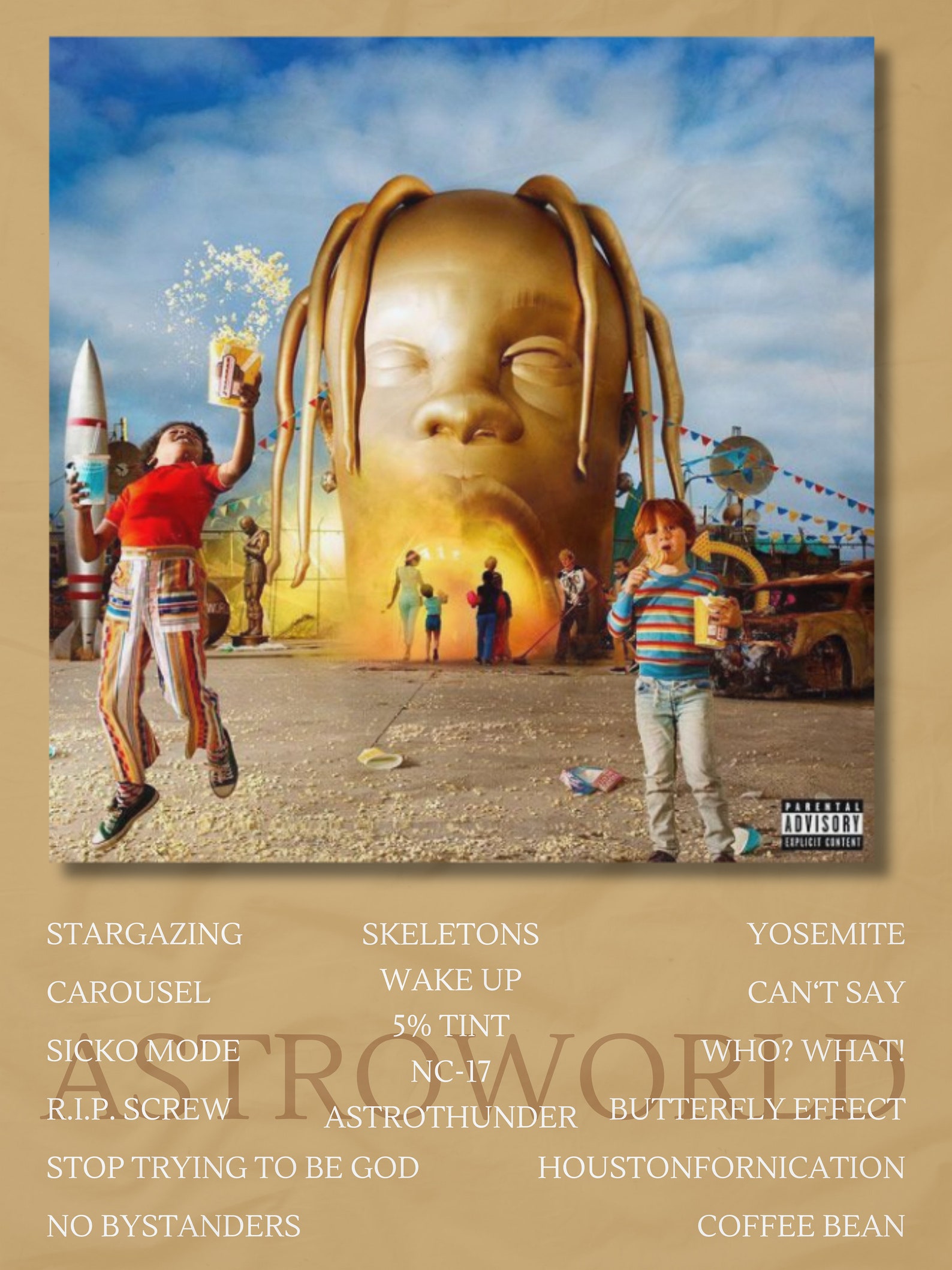 Travis Scott Posters 4 Pack, Travis Scott Wall Print Painting, Travis ...