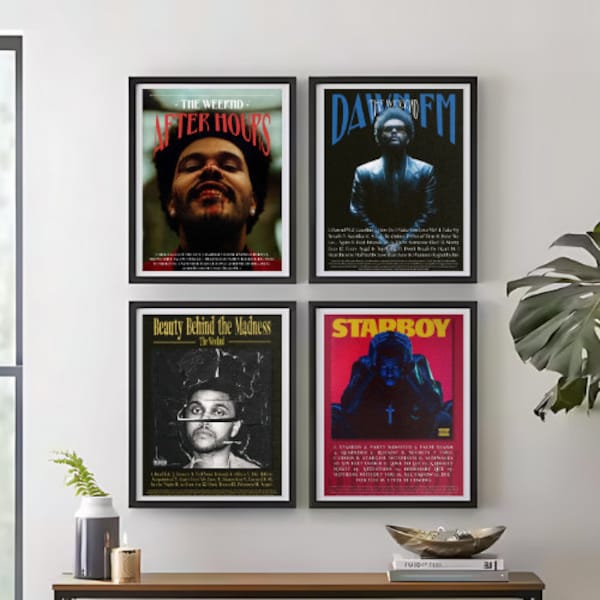 The Weeknd Wall Art - Etsy
