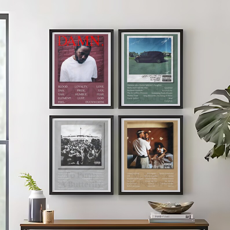 Kendrick Lamar Album Covers Poster Pack 4pc - Etsy