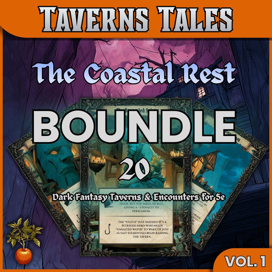 20 Coastal Taverns for Dnd 5e Ttrpg Adventure Hooks Boundle Locations ...