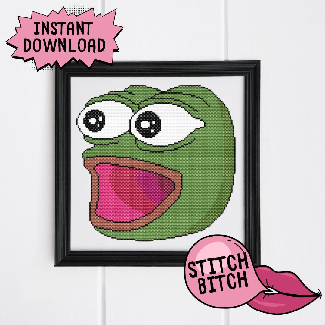 POGGERS Emote Meme Cross Stitch Chart - Etsy