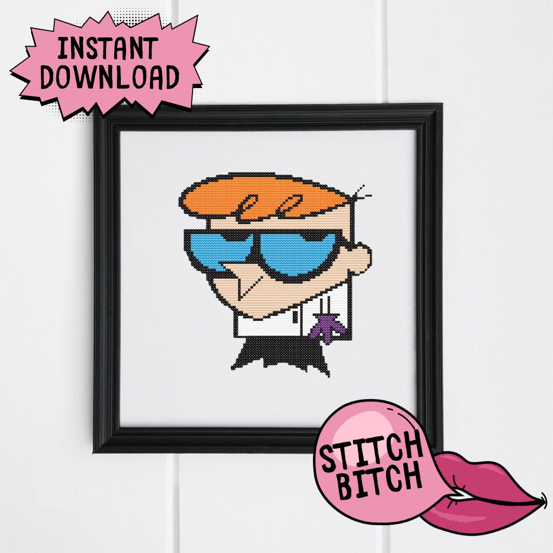Cartoon Cross Stitch Pattern – Dexter's Laboratory - Nostalgic Cross ...