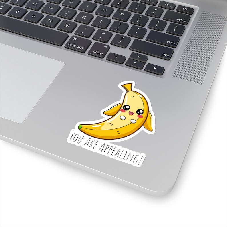 Cute Banana Sticker, 'you Are Appealing!' Pun Decal, Kawaii Peeling ...