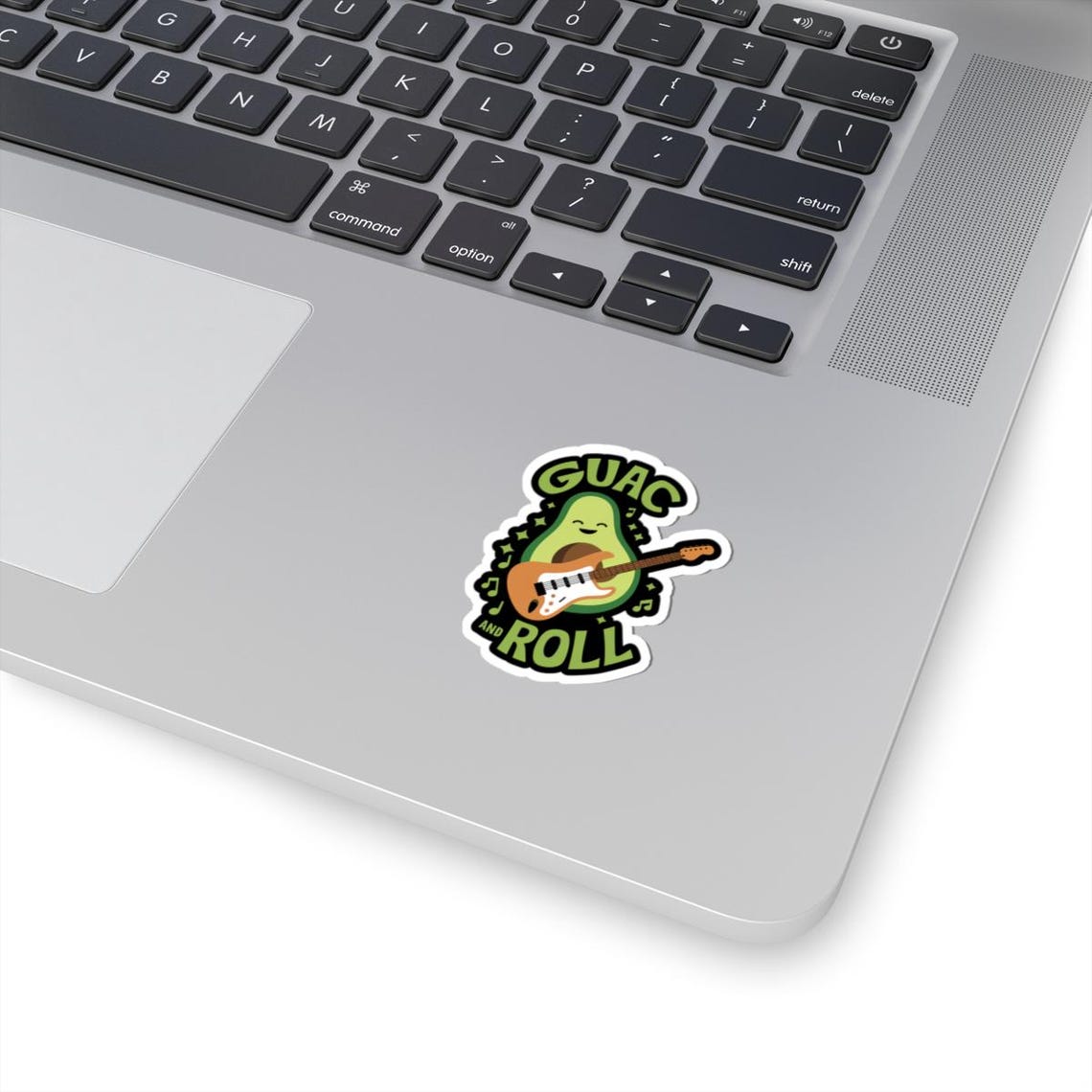 Guac and Roll Pun Sticker | Funny Avocado Guitar Vinyl Decal | Music ...