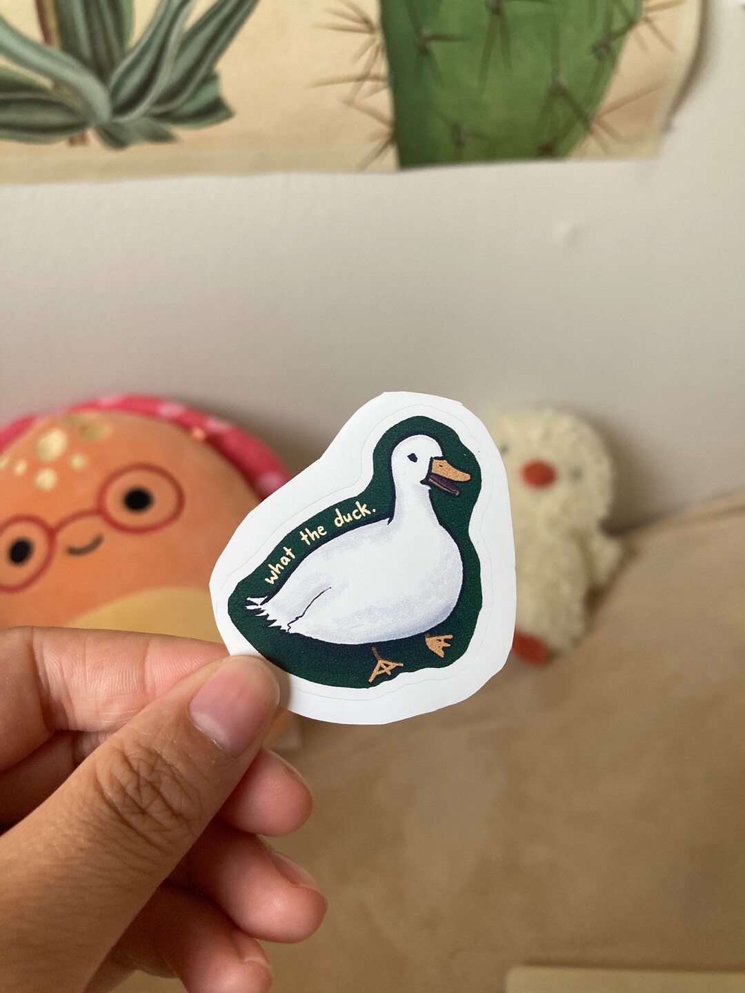 Cute Duck Sticker // What the Duck // Vinyl Matte Sticker - Etsy