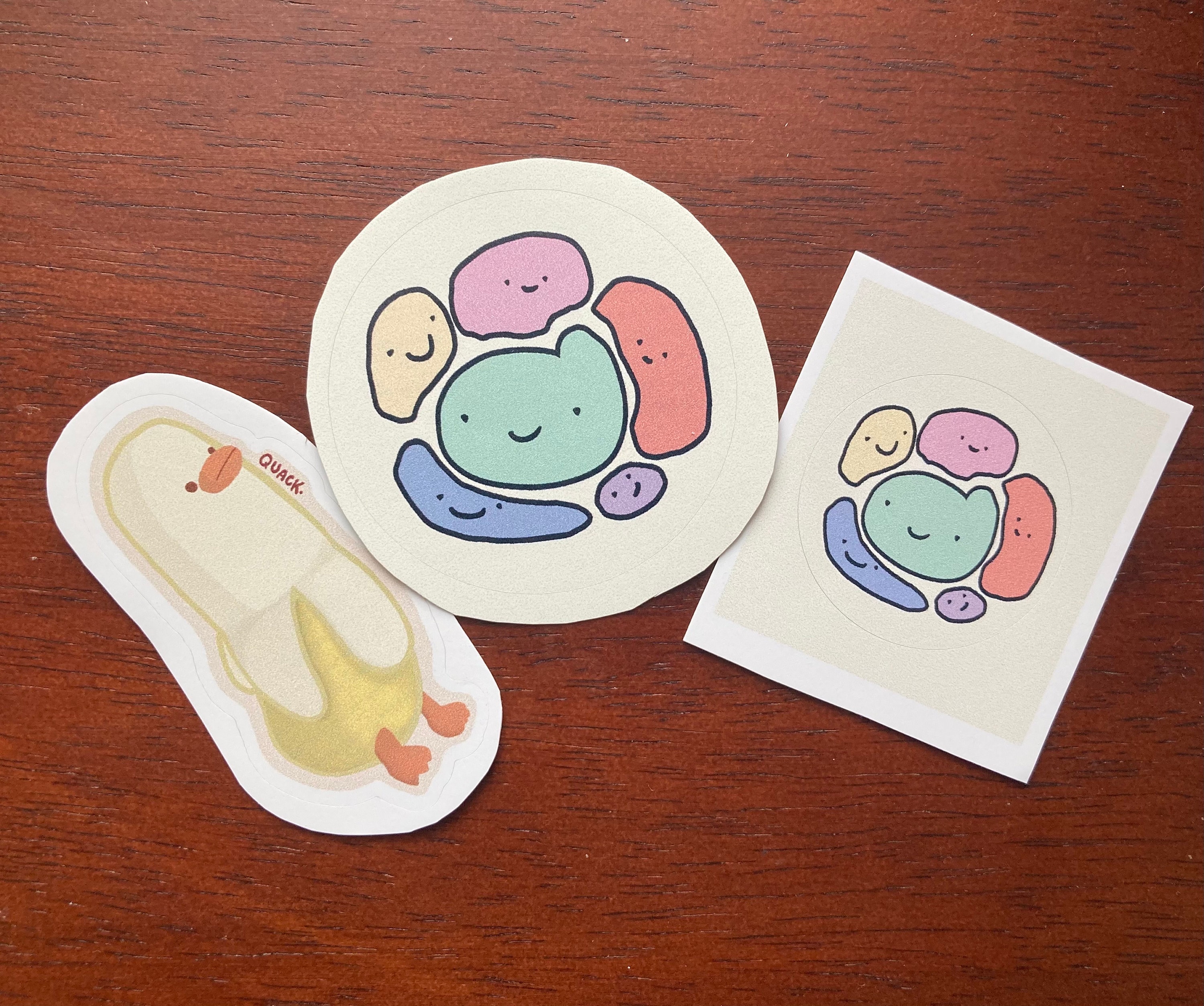 Smiley Face Sticker // Smile Clump Sticker // Cute Vinyl Matte Sticker ...