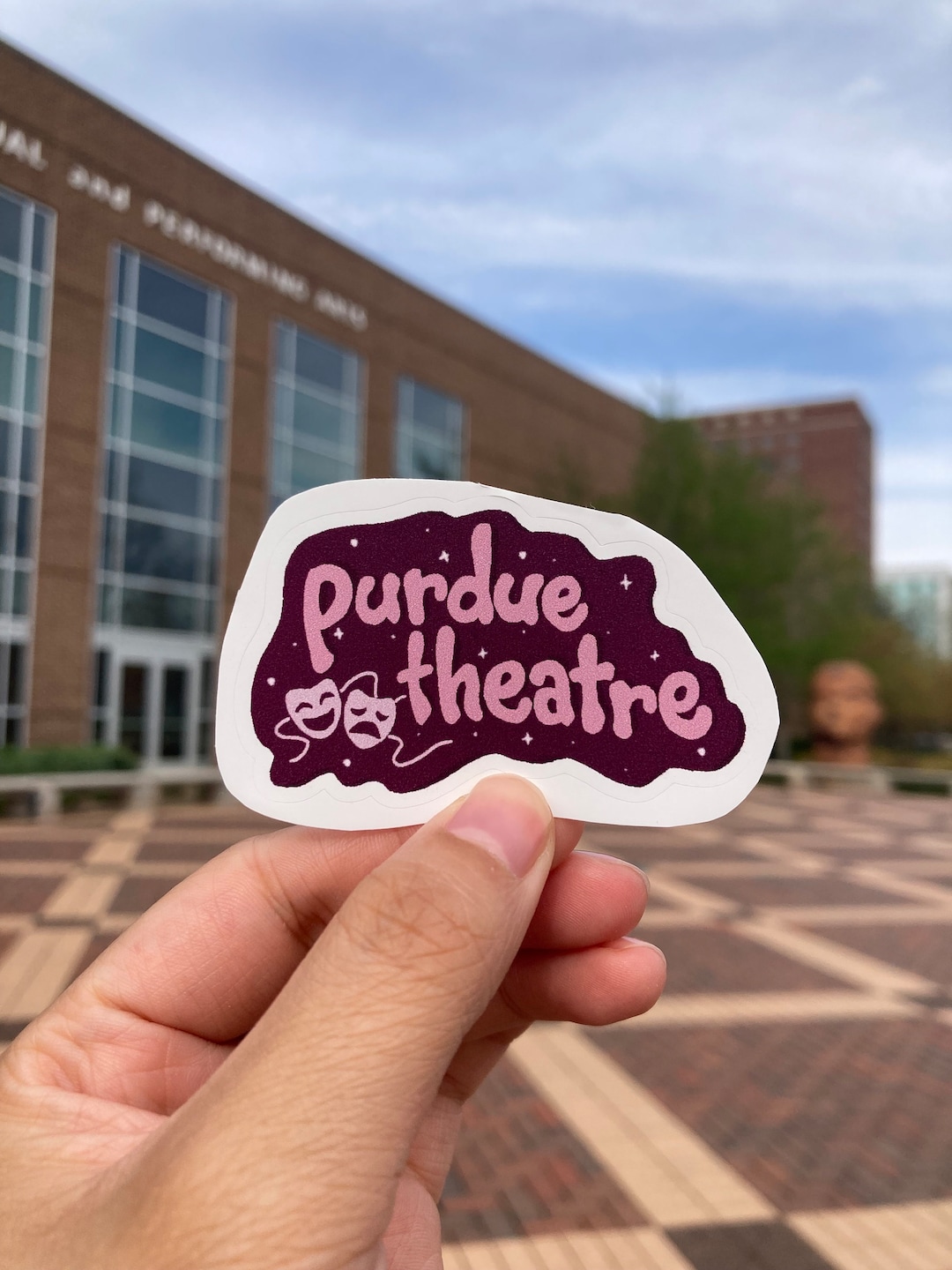Purdue Theatre Sticker // Cute Vinyl Matte Sticker - Etsy