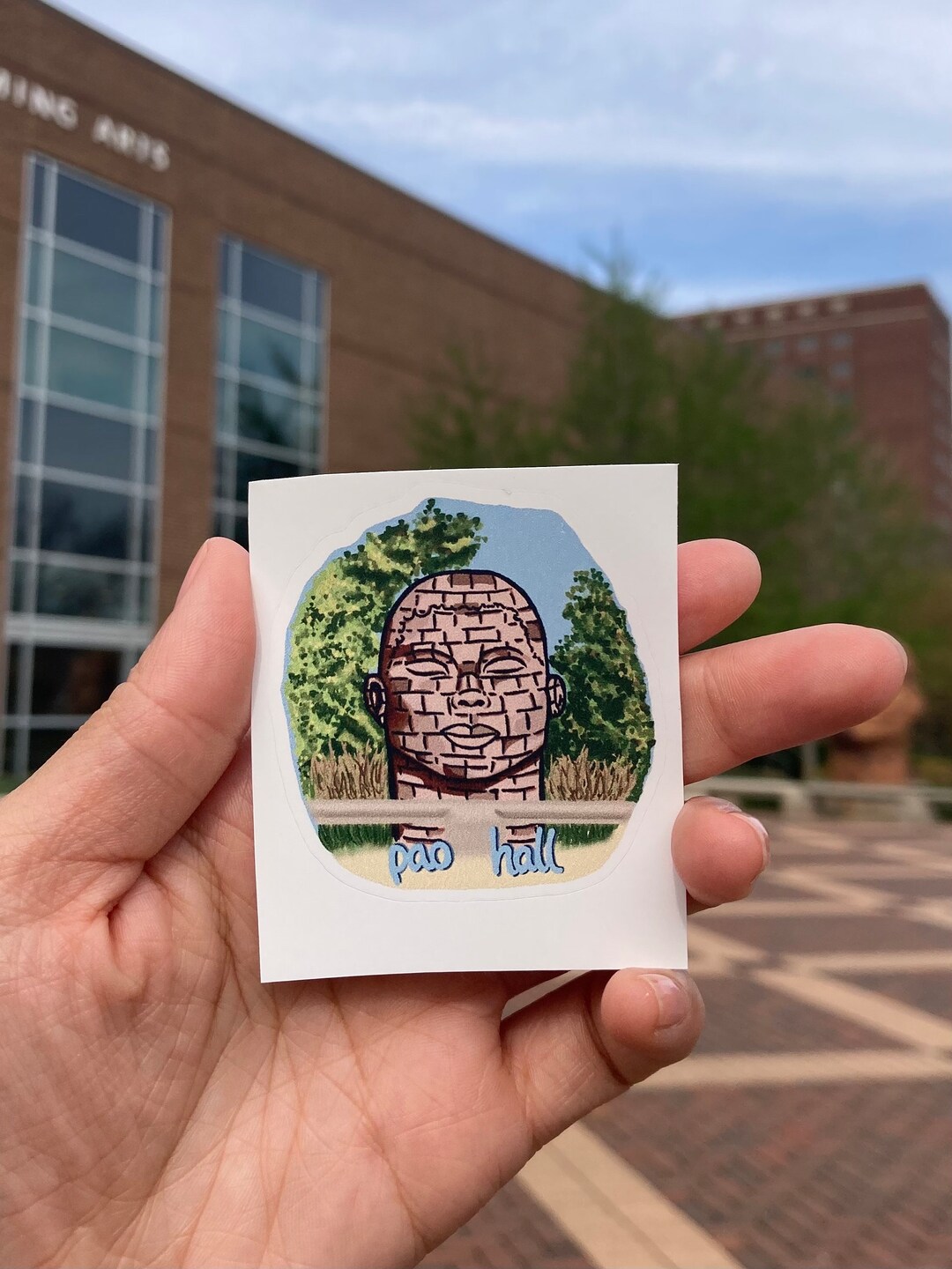 Purdue Pao Hall Sticker // Cute Vinyl Matte Sticker - Etsy