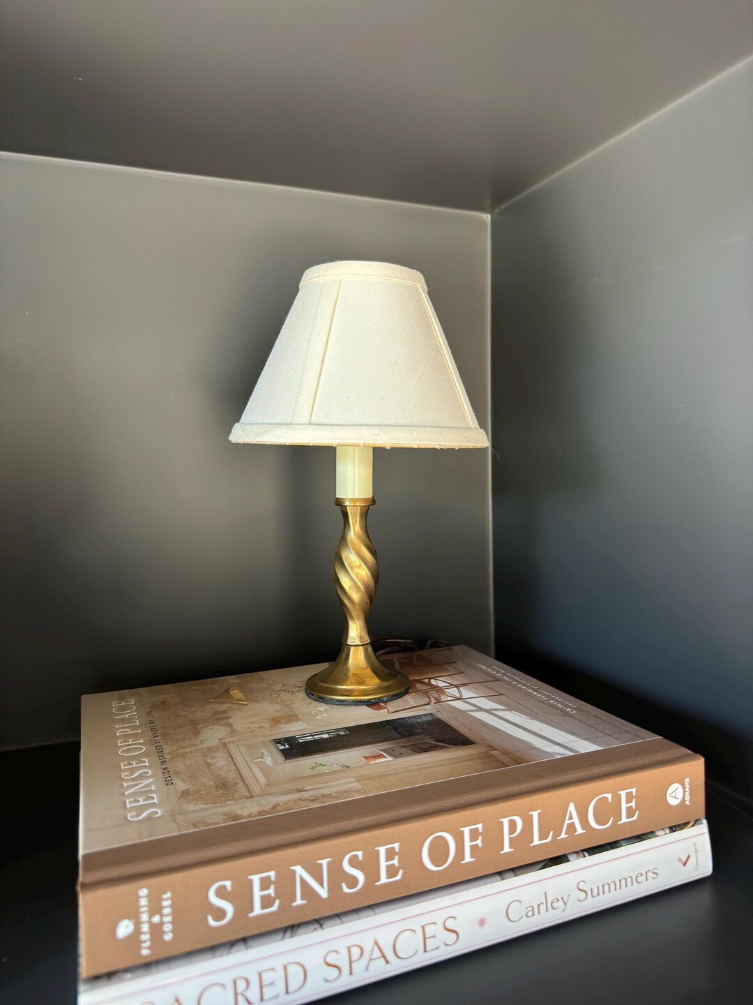 Mini Gold Twisted Base Accent Lamp - Etsy