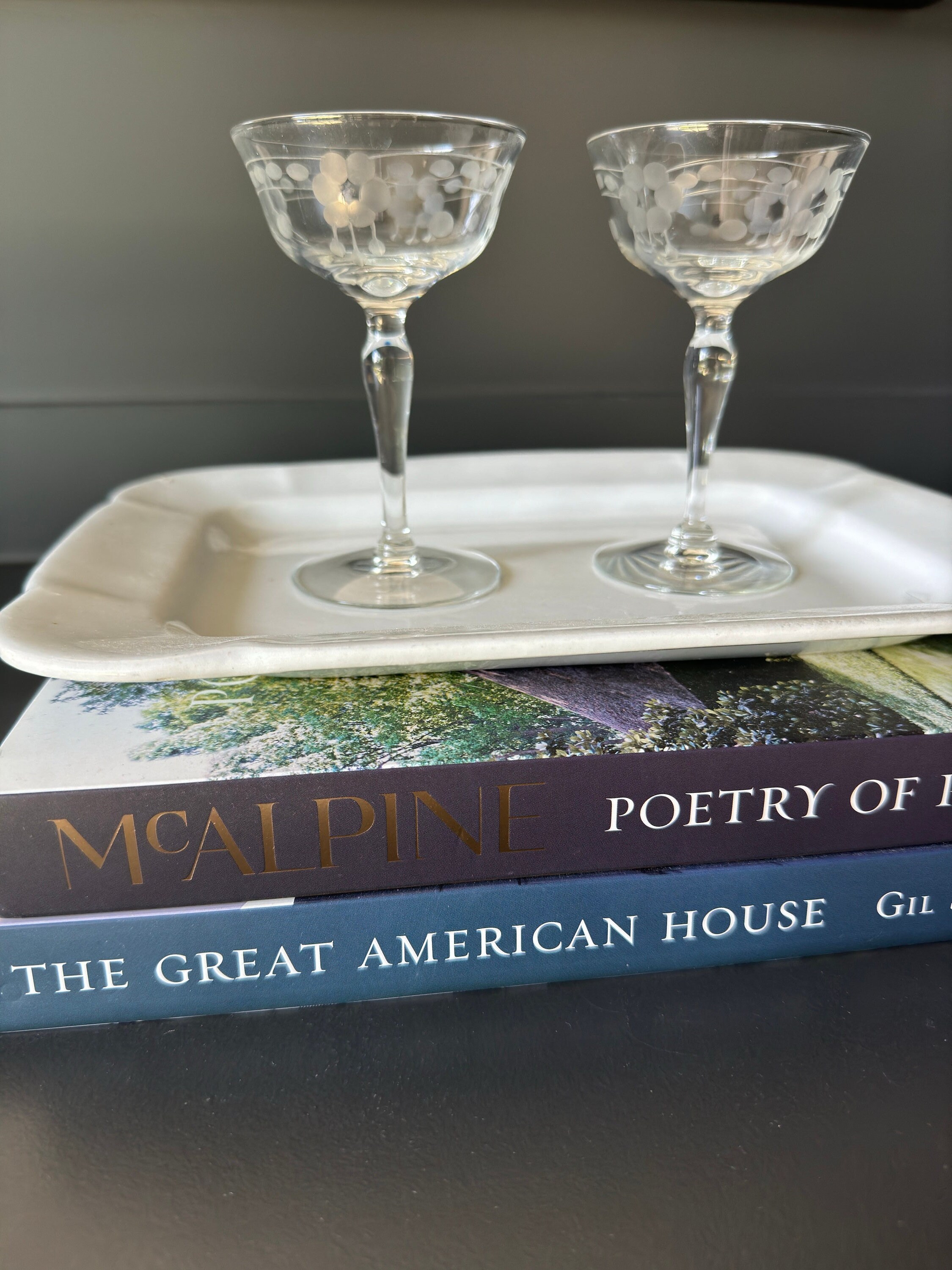 Vintage Cut Glass Mini Coupe Glass With Floral Pattern (set of 2) - Etsy