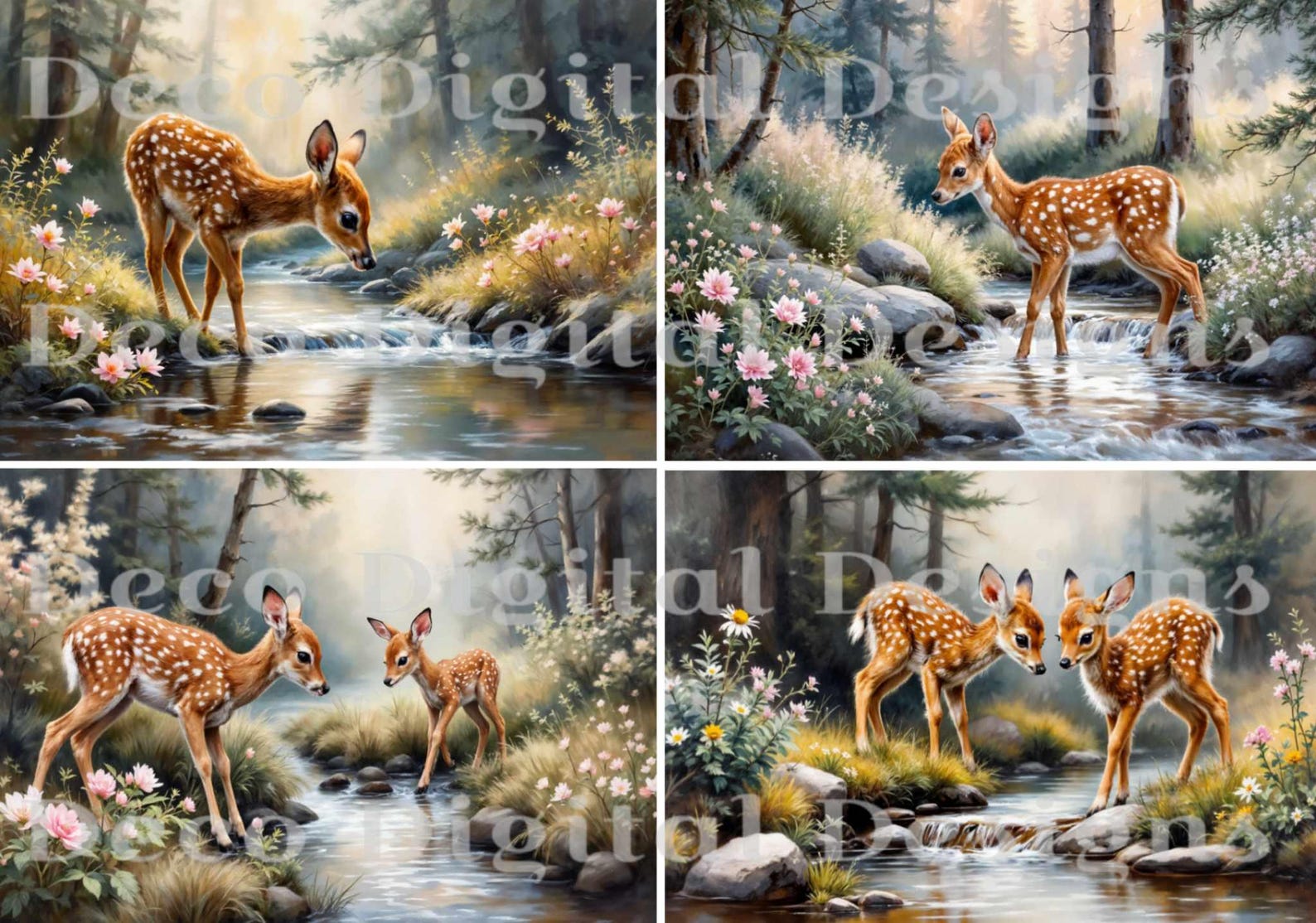 A4 Rice Paper Spring Deer - Fawn-635 - Etsy