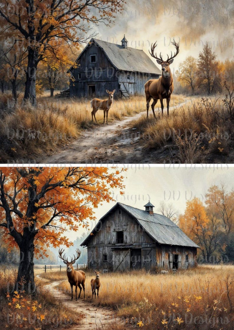 A4 Autumn Deer Rice Paper - Etsy